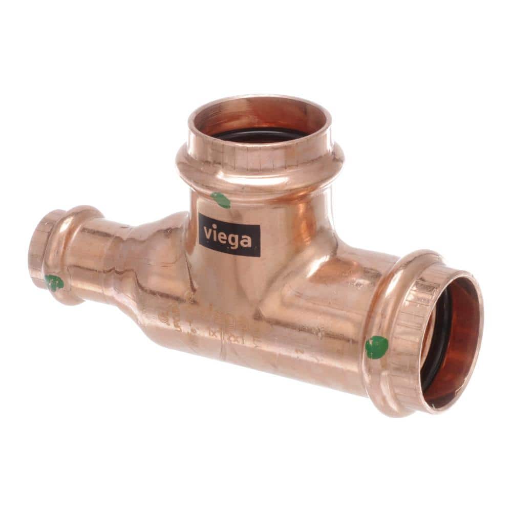 Viega ProPress 1 in. x 1/2 in. x 1 in. Press Copper Tee (5-Pack) 94767 ...