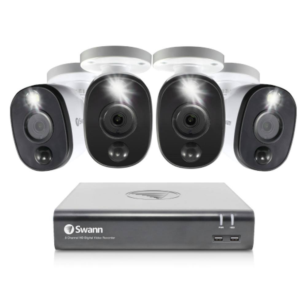Swann DVR-4580 8-Channel 1080p 1TB Surveillance System with Four 1080p ...