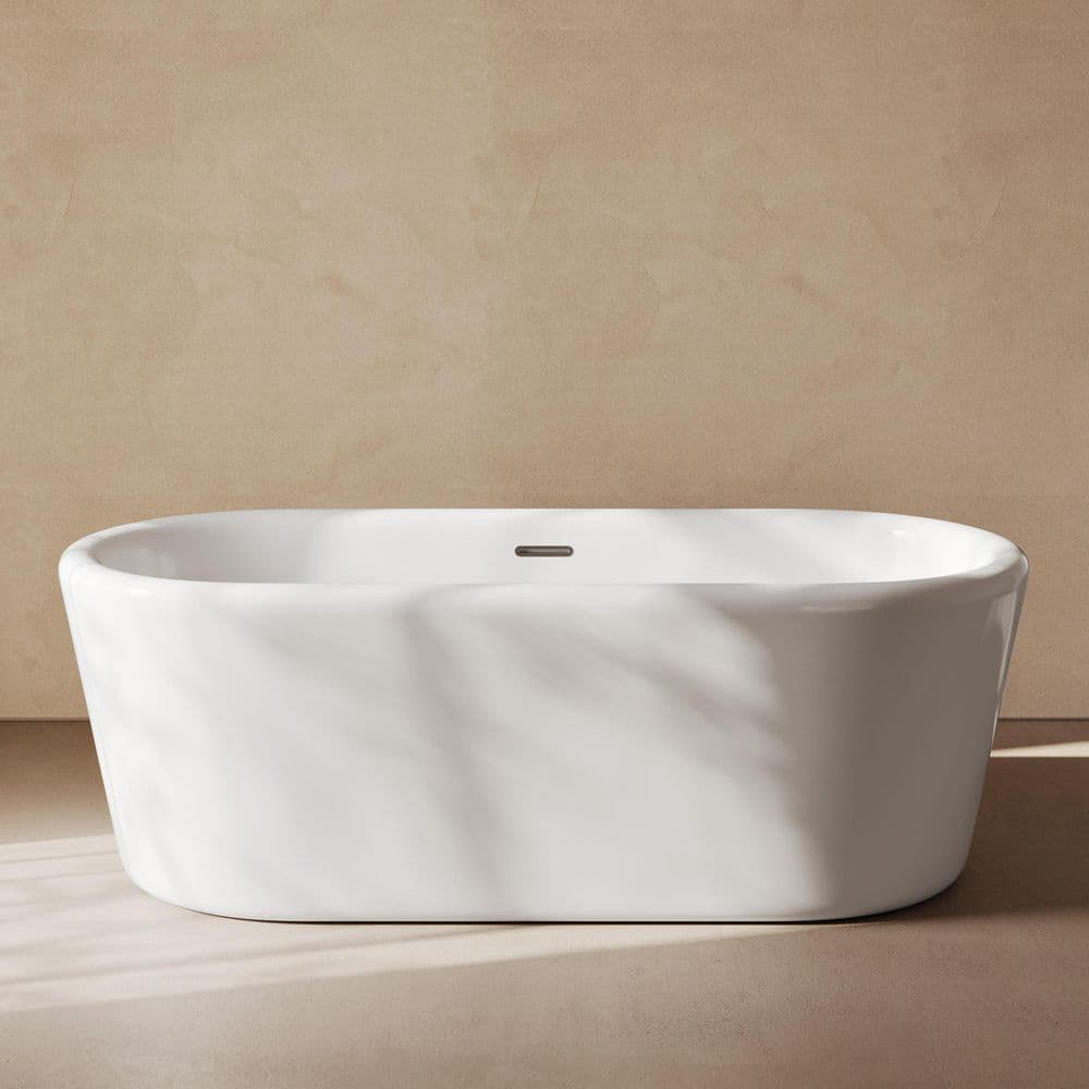 Swiss Madison Nanterre 68 in. x 31 in. Soaking Freestanding Bathtub in ...