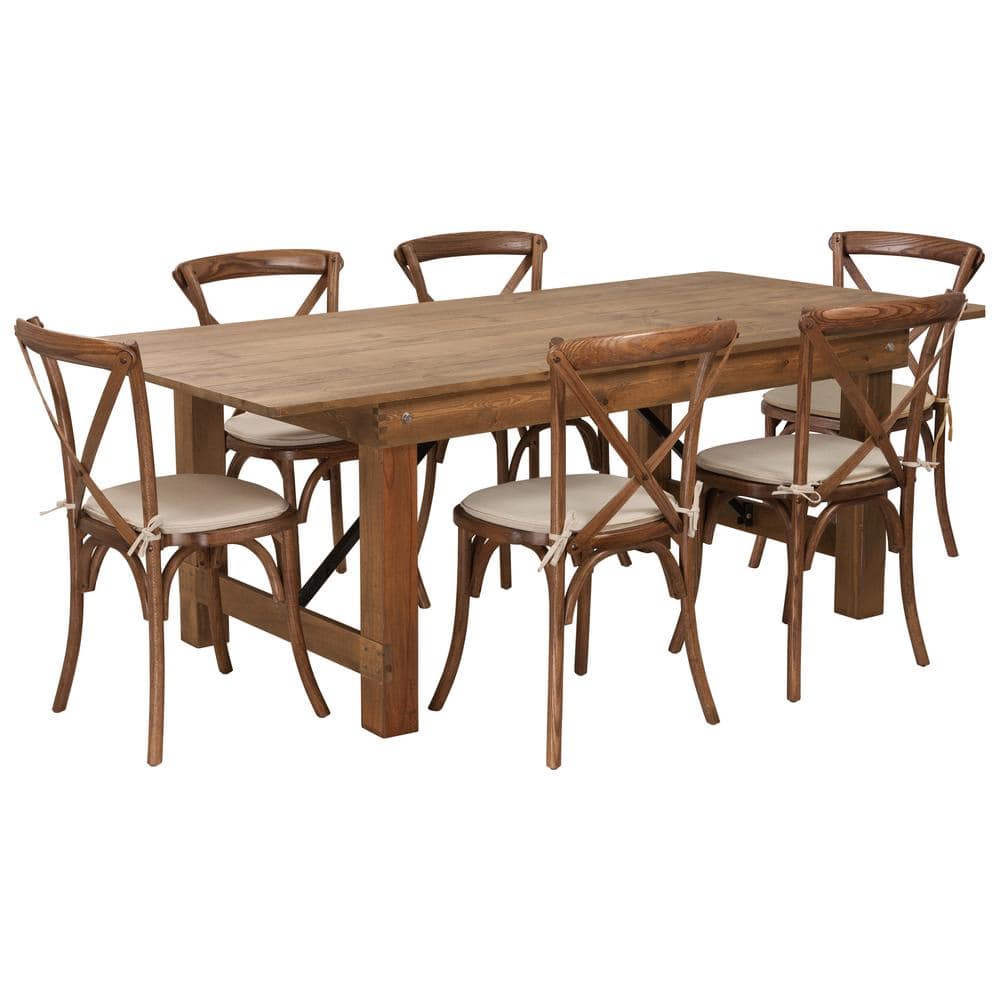 Carnegy Avenue 7-Piece Antique Rustic Farm Table Set CGA-XF-225870-AN ...