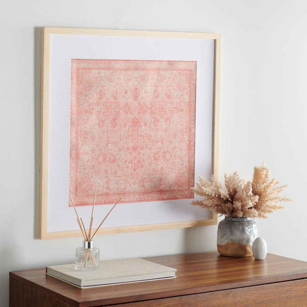 SAFAVIEH Alsephina Framed Mixed Media Abstract Wall Art 25 in. x 25 in ...