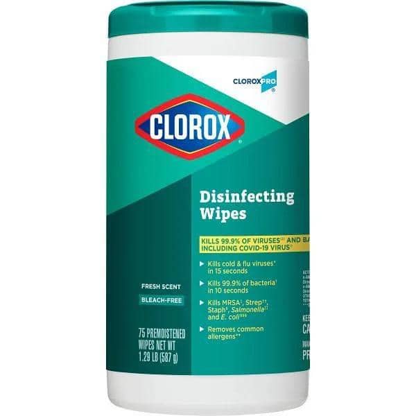 Clorox 75-Count Fresh Scent Bleach Free Disinfecting Wipes 10044600016563 - The Home Depot