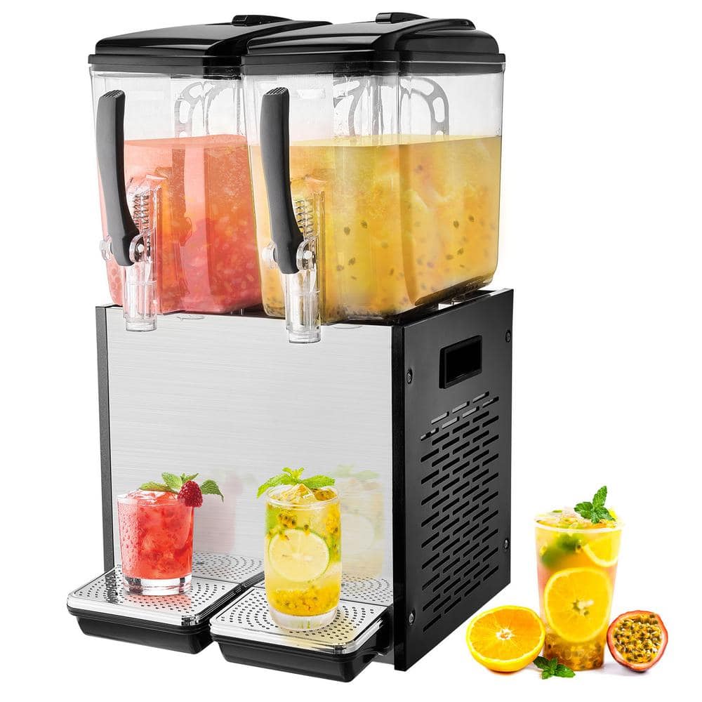 VEVOR Commercial Beverage Dispenser,2 Tanks 12.7 Qt. Per Tank Juice ...