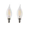 Feit Electric 40-Watt Equivalent BA10 E12 Candelabra Dimmable Filament CEC Clear Glass ...