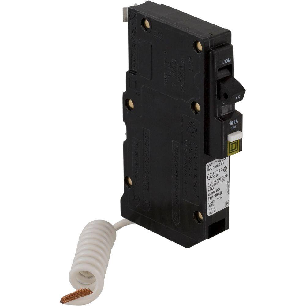 Square D QO 15 Amp Single-Pole Combination Arc Fault Circuit Breaker (9 ...