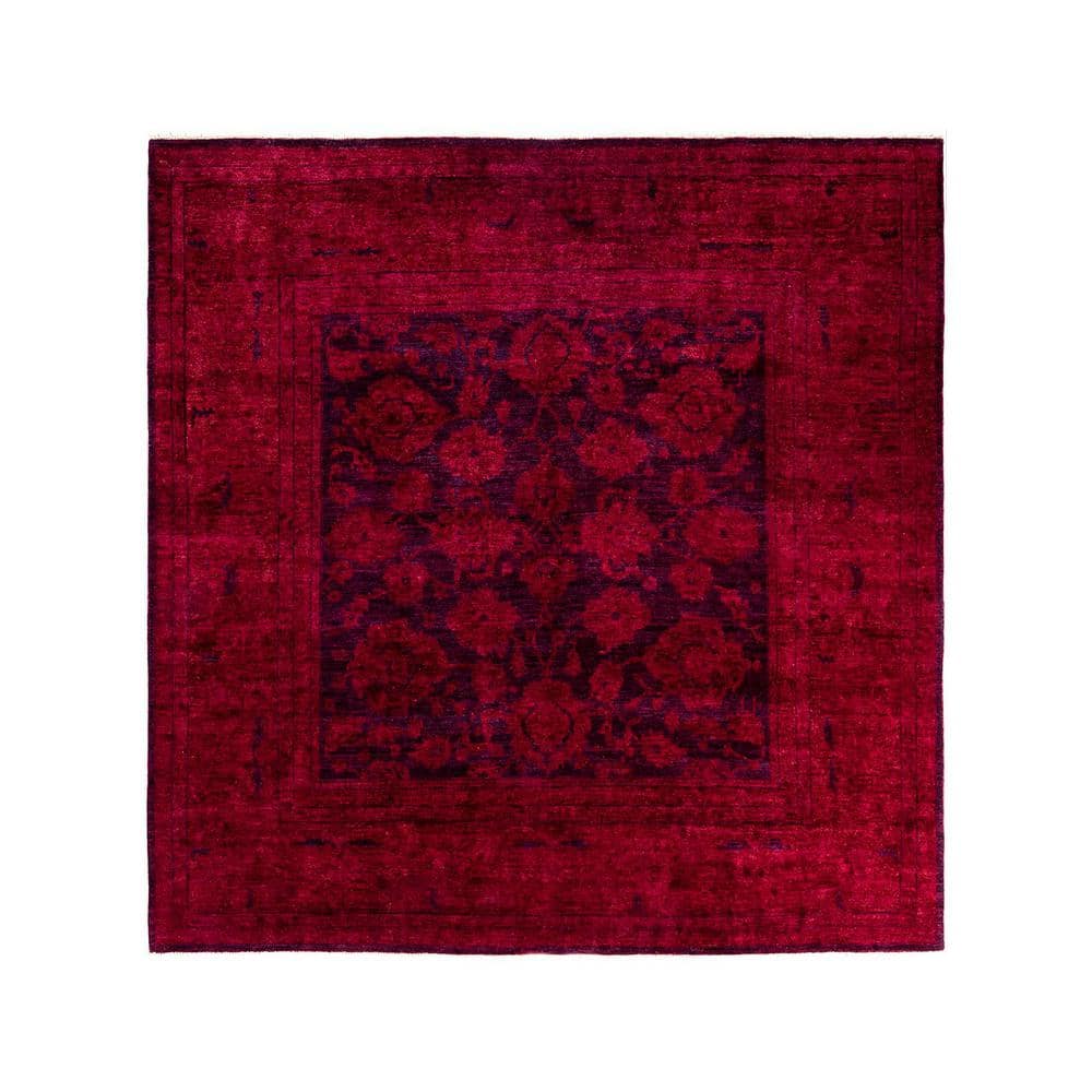 Solo Rugs One-of-a-Kind Contemporary Purple 9 ft. x 12 ft. Hand Knotted ...
