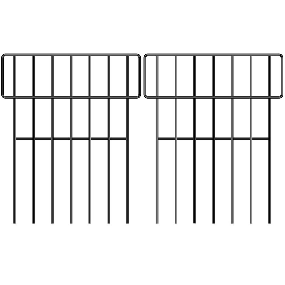 Oyezvary 17 in. Rustproof Metal Garden Fence Animal Barrier No-Dig ...