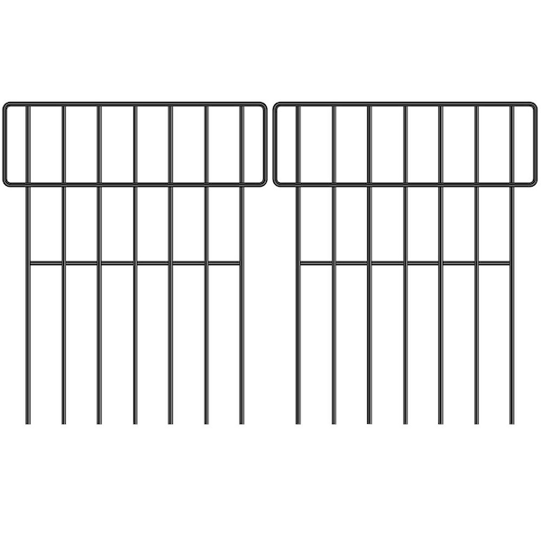 Oyezvary 17 in. Rustproof Metal Garden Fence Animal Barrier No-Dig ...