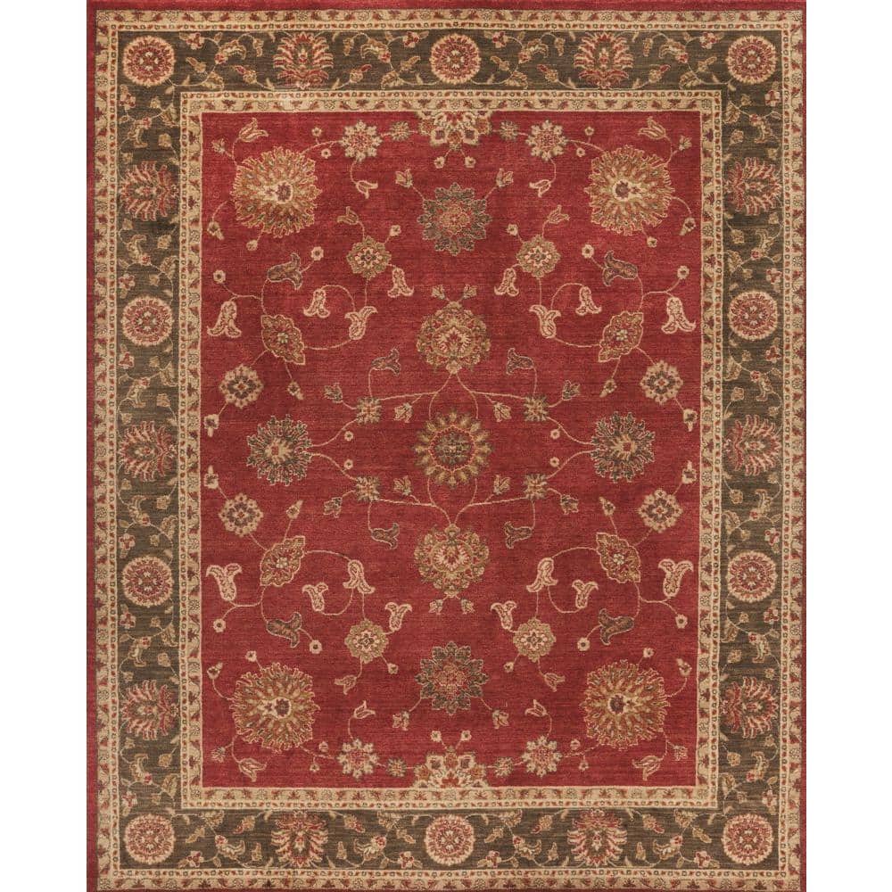 Home Decorators Collection Casa Red 5 ft. x 7 ft. Indoor Area Rug ...