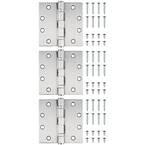 Universal Hardware 4.5 in. x 4.5 in. Satin Chrome Spring Hinge-UH40079 ...