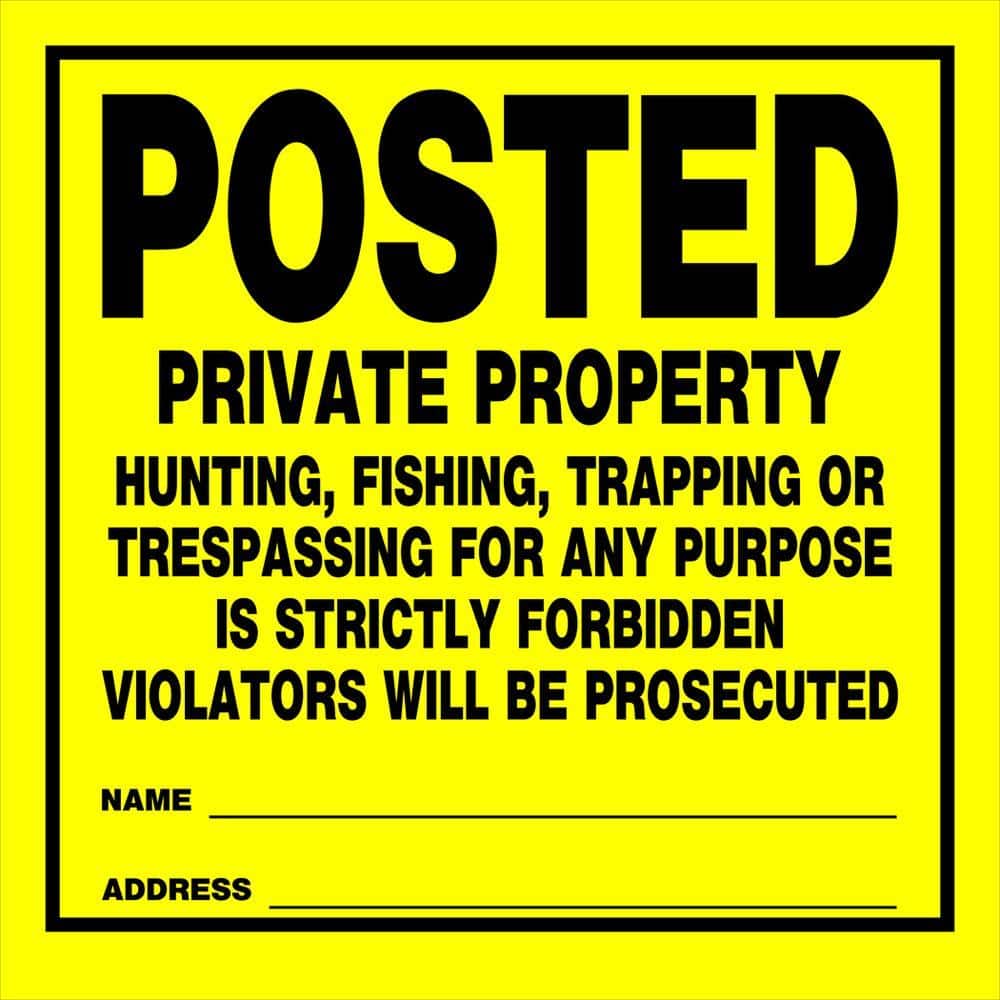 Everbilt 11 in. x 11 in. Plastic Posted Private Property Sign 840167 ...