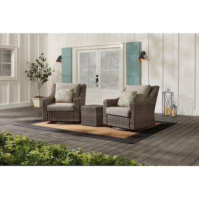 Hampton Bay - Wicker - Patio Chairs - Patio Furniture - The Home Depot