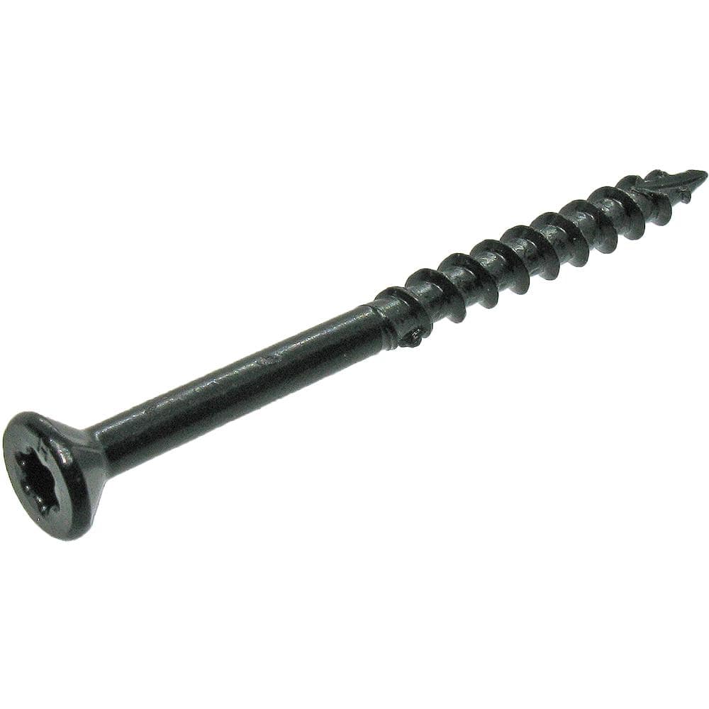 Deckmate #9 x 2-1/2 in. Star Flat-Head Wood Deck Screw in Black (5 lbs ...
