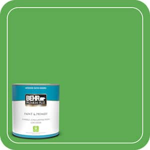 BEHR MARQUEE 1 qt. #440B-6 Barnyard Grass Semi-Gloss Enamel Exterior ...