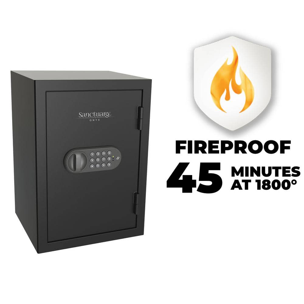 SANCTUARY Onyx 1.34 cu. ft. Fireproof Home and Office Safe with ...
