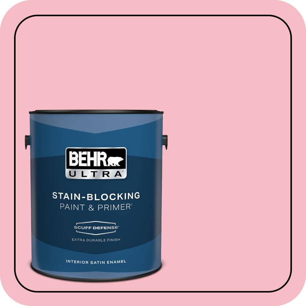 BEHR ULTRA 1 gal. #120C-2 Pink Punch Extra Durable Satin Enamel ...