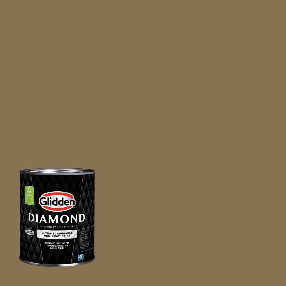 Glidden Diamond 1 qt. PPG1099-7 Favorite Fudge Eggshell Interior Paint ...