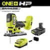 RYOBI ONE+ HP 18V Brushless Cordless Compact Barrel Grip Jig Saw Kit ...