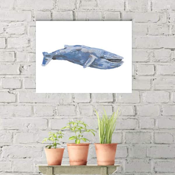 Jetty Home 8 in. x 10 in. "Painted Blue Whale" Printed Wall Art WP10008 ...