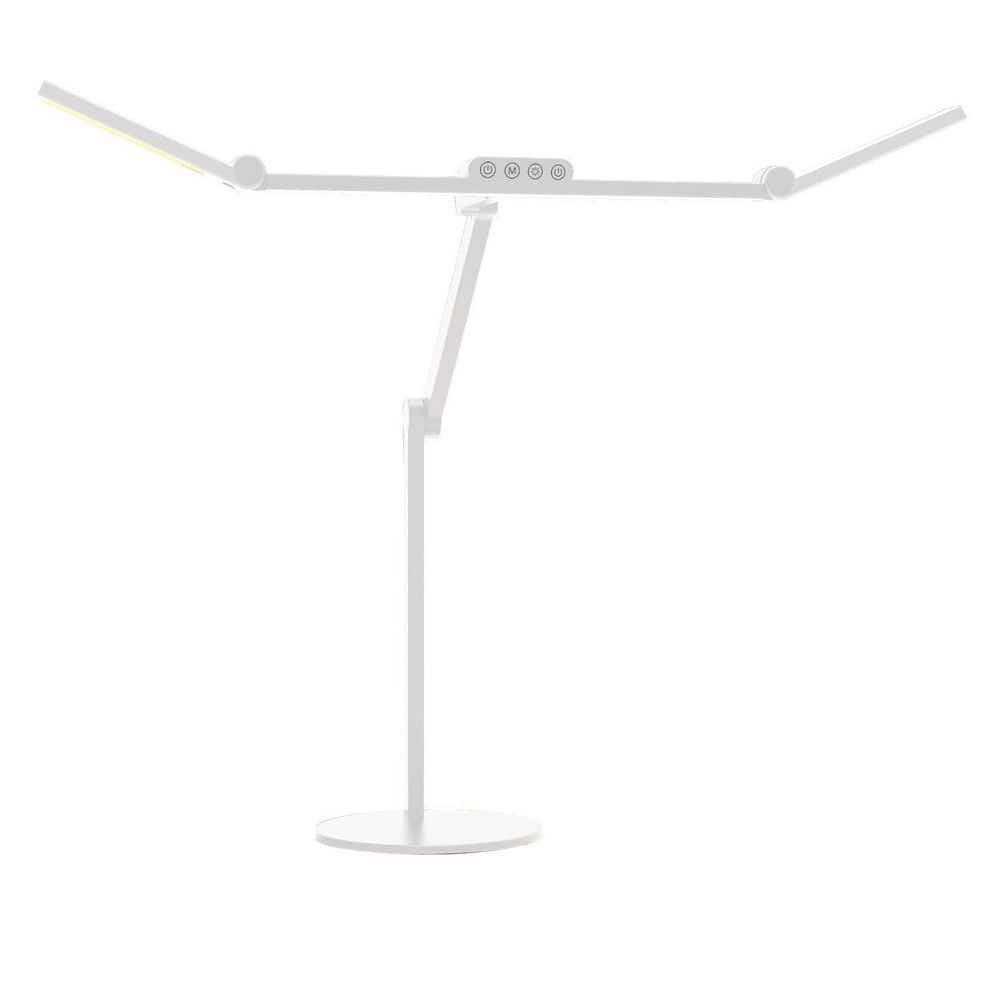 BIBIVIS 28.2 in. White Architect Desk Lamp, 24W Bright Auto Dimming ...