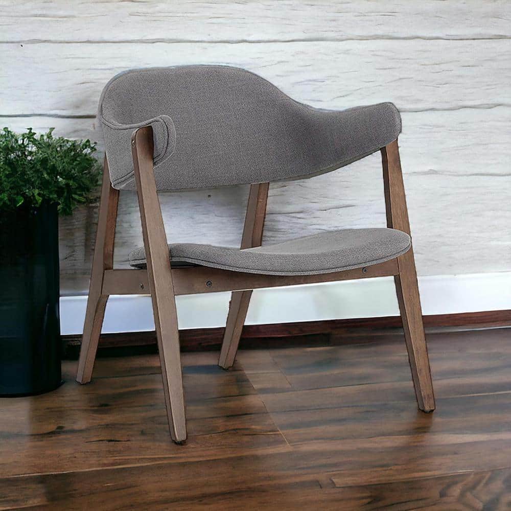 HomeRoots Dark Gray Wingback Chair Set of 1 2000528851 - The Home Depot