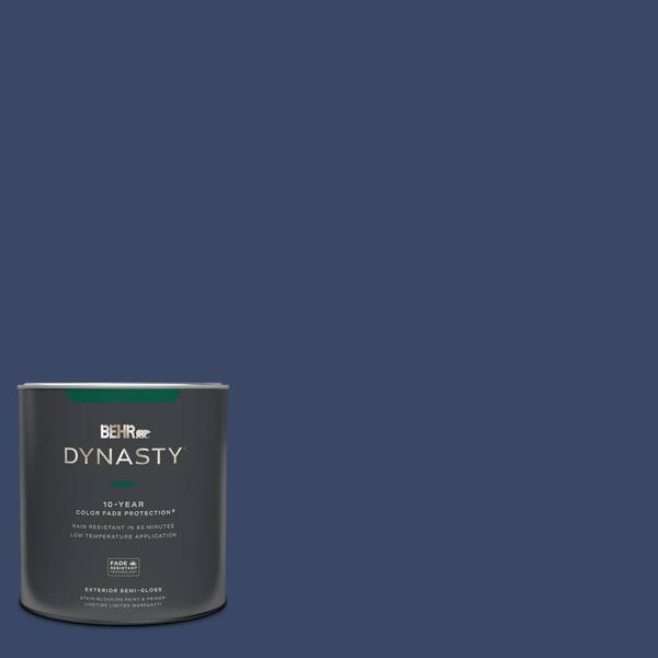 BEHR DYNASTY 1 qt. #MQ5-14 Bon Nuit Semi-Gloss Exterior Stain-Blocking ...