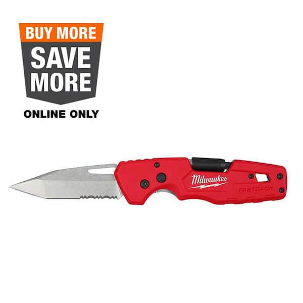 Milwaukee FASTBACK 5- in-1 Folding Knife with 3 in. Blade 48-22-1540 ...
