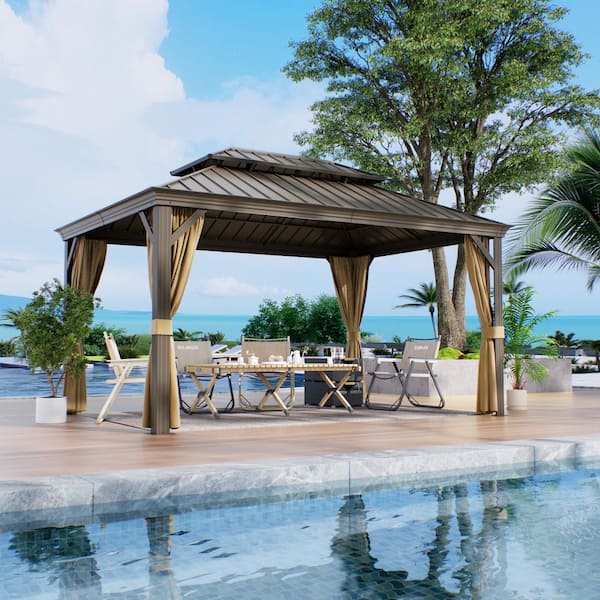 Reviews for Yardsight 10 ft. x 12 ft. Hardtop Outdoor Gazebo with ...