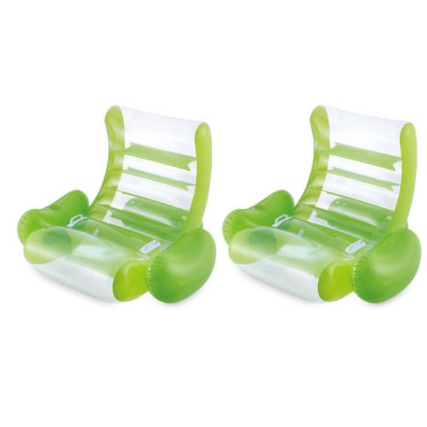 Summer Waves Green Rocking Lounge Float (2-Pack) K70734B00