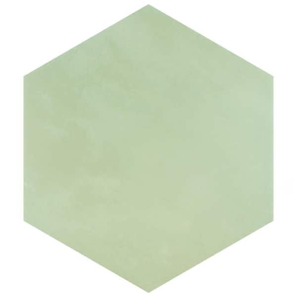 Merola Tile Horizon Hex Verde 7-3/4 in. x 9 in. Porcelain Floor and ...