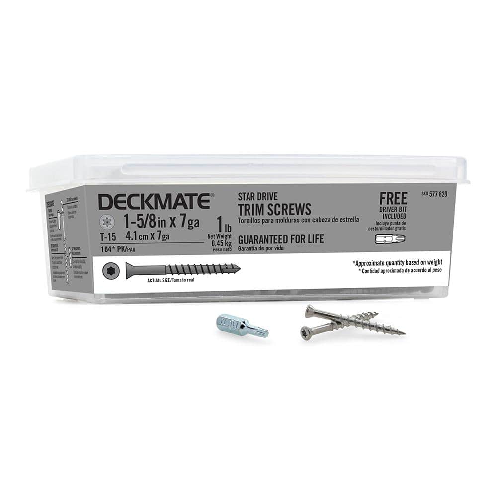 DECKMATE #7 1-5/8 in. Trim Screw 1 lb.-Box (164-Piece) 115858 - The ...