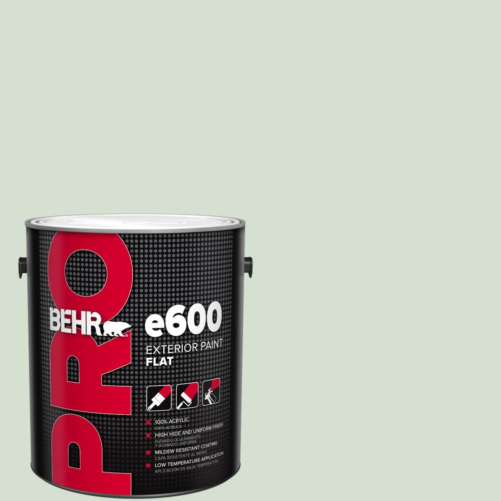BEHR PRO 1 gal. #S400-2 Comforting Green Flat Paint PR61001 - The Home ...