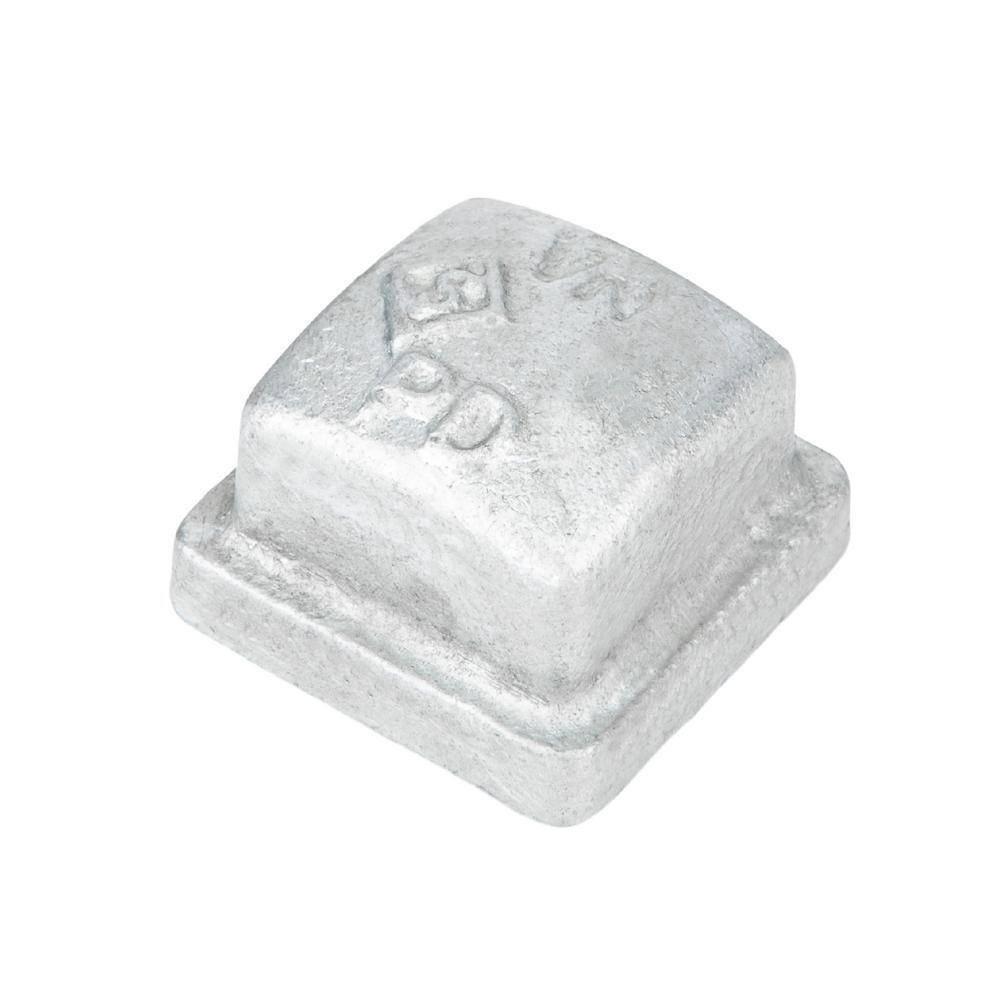 STZ 1/2 in. Galvanized Iron Square Cap PDG SQCA-12 - The Home Depot