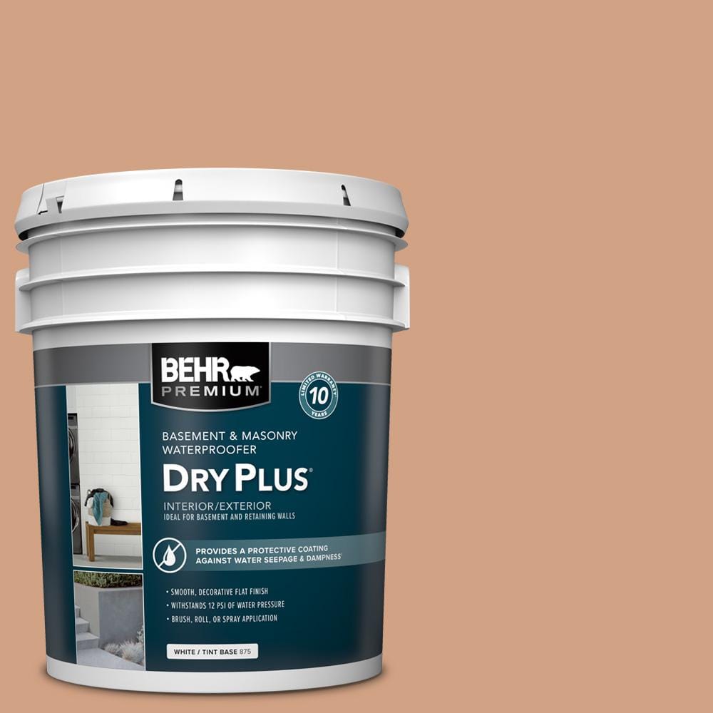 BEHR PREMIUM 5 gal. #BW-52 Terra Sienna Flat Interior/Exterior Dry Plus ...
