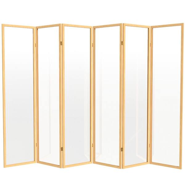 RED LANTERN 6 ft. Tall Clear Plastic Partition Natural 6 Panel SH-6PLAS ...