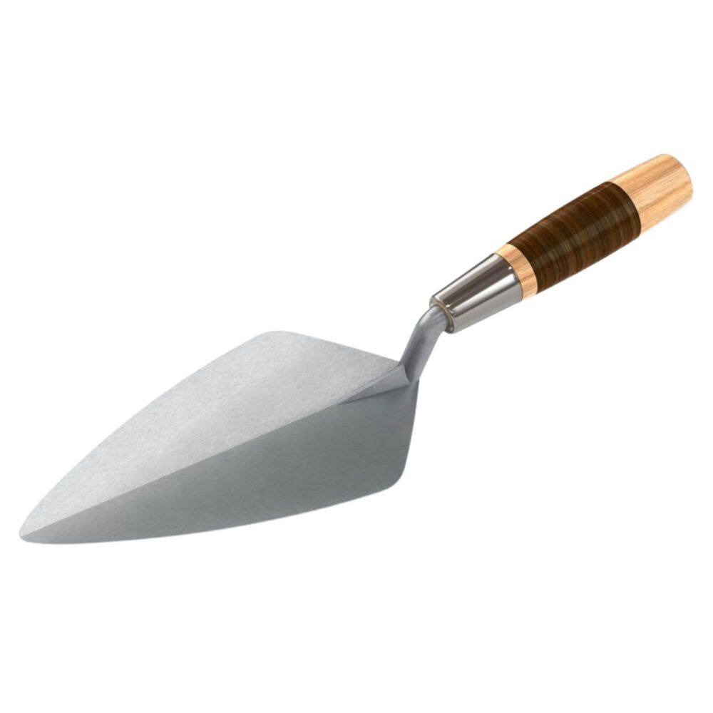 Bon Tool 9-1/2 in. Narrow London Forged Brick Trowel with Leather Handle 72-525 - The Home Depot