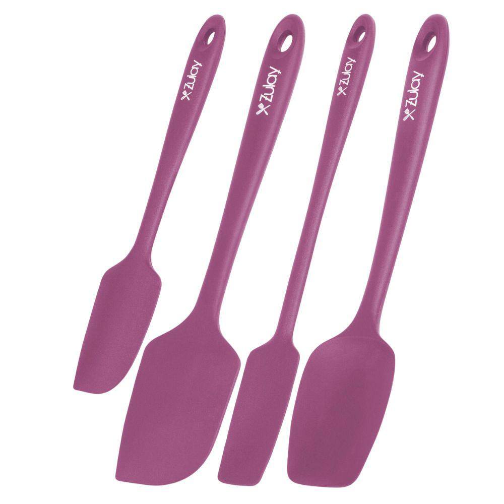 Zulay Kitchen 4-Piece Silicone Spatula Set - Purple Z-SLCN-SPTL-4ST ...