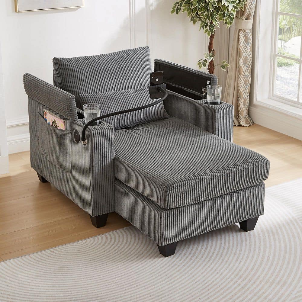 Have a question about Harper & Bright Designs Gray Corduroy Convertible ...
