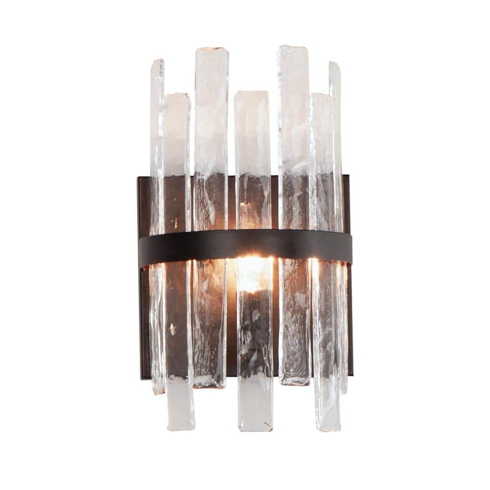 Maxim Lighting Warren 1-Light Bronze Wall Sconce 21839 - The Home Depot