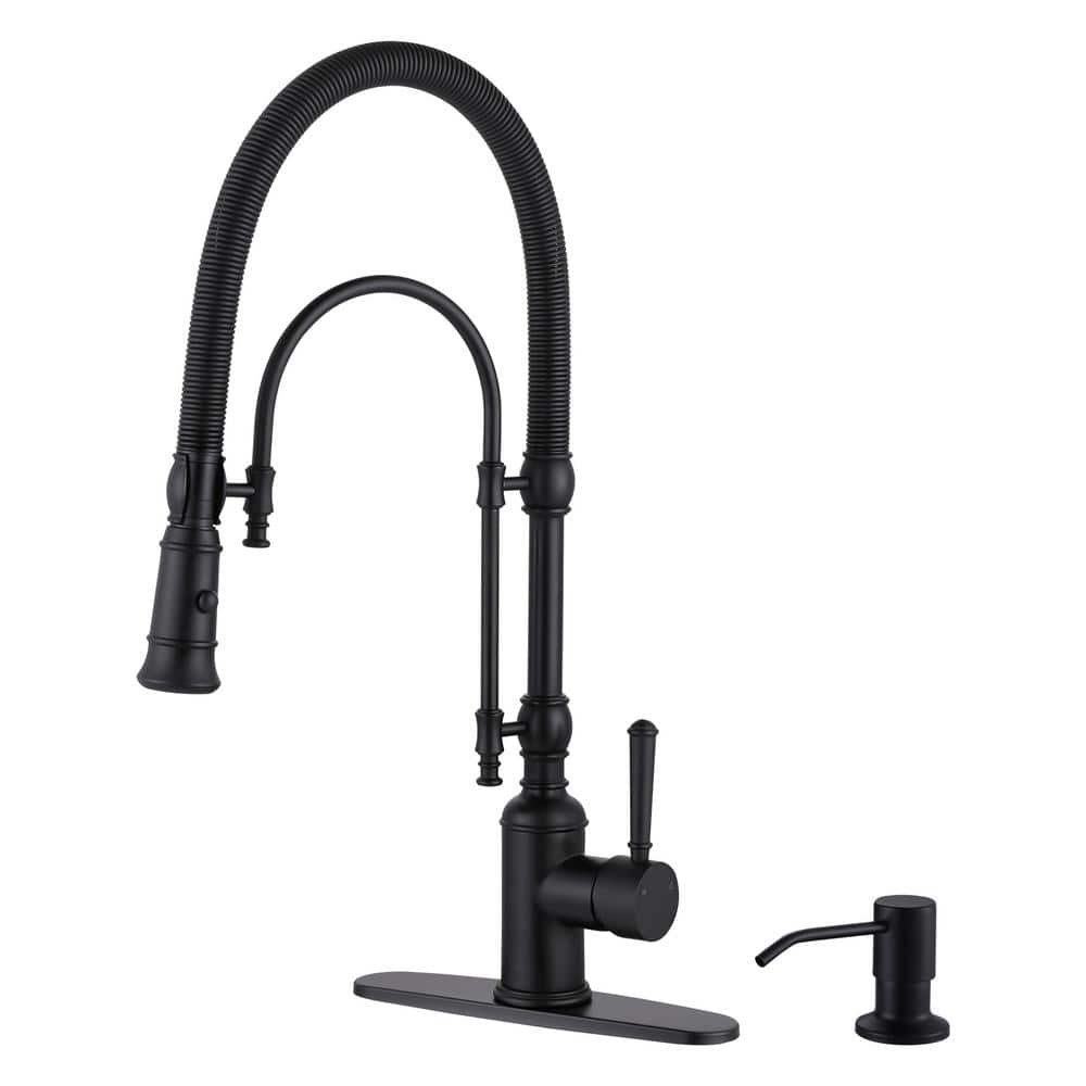 AVITAS Single Handle Pull Down Sprayer Kitchen Faucet Solid Brass with ...