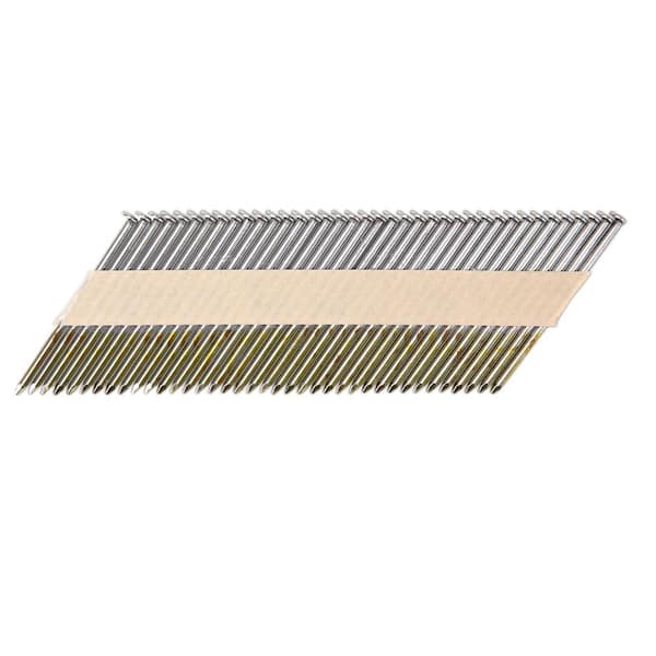 PRO FIT 2 3 8 in. x 0.113 Gauge 36 Brite Finish Smooth Shank Paper Tape Collated Framing Nails 2000 Per Box 0600251 The Home Depot
