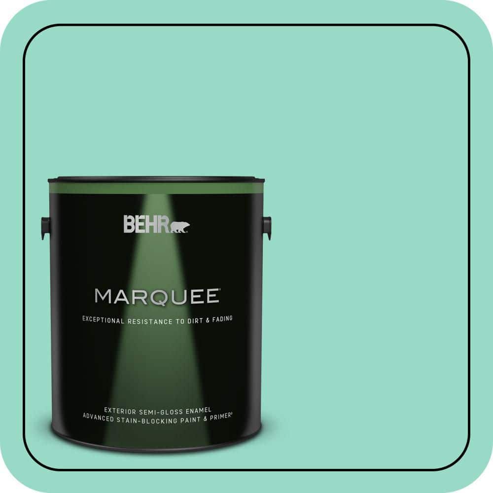 BEHR MARQUEE 1 gal. #MQ4-17 Pageant Green Semi-Gloss Enamel Exterior ...
