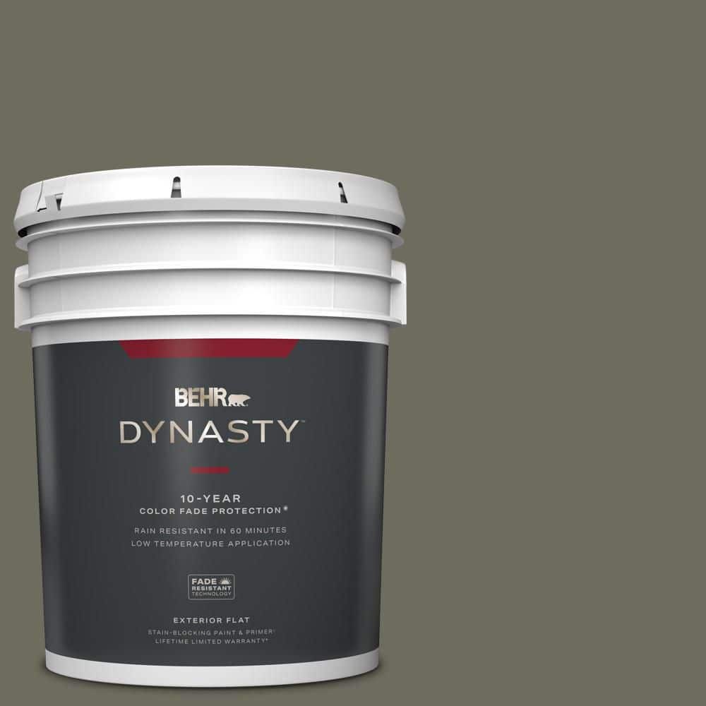 BEHR DYNASTY 5 gal. #N370-6 Gladiator Gray Flat Exterior Stain-Blocking ...