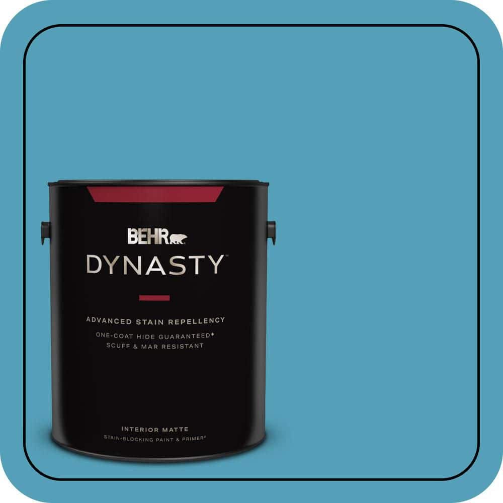 BEHR DYNASTY 1 gal. #M480-5A North Pole Blue One-Coat Hide Matte ...
