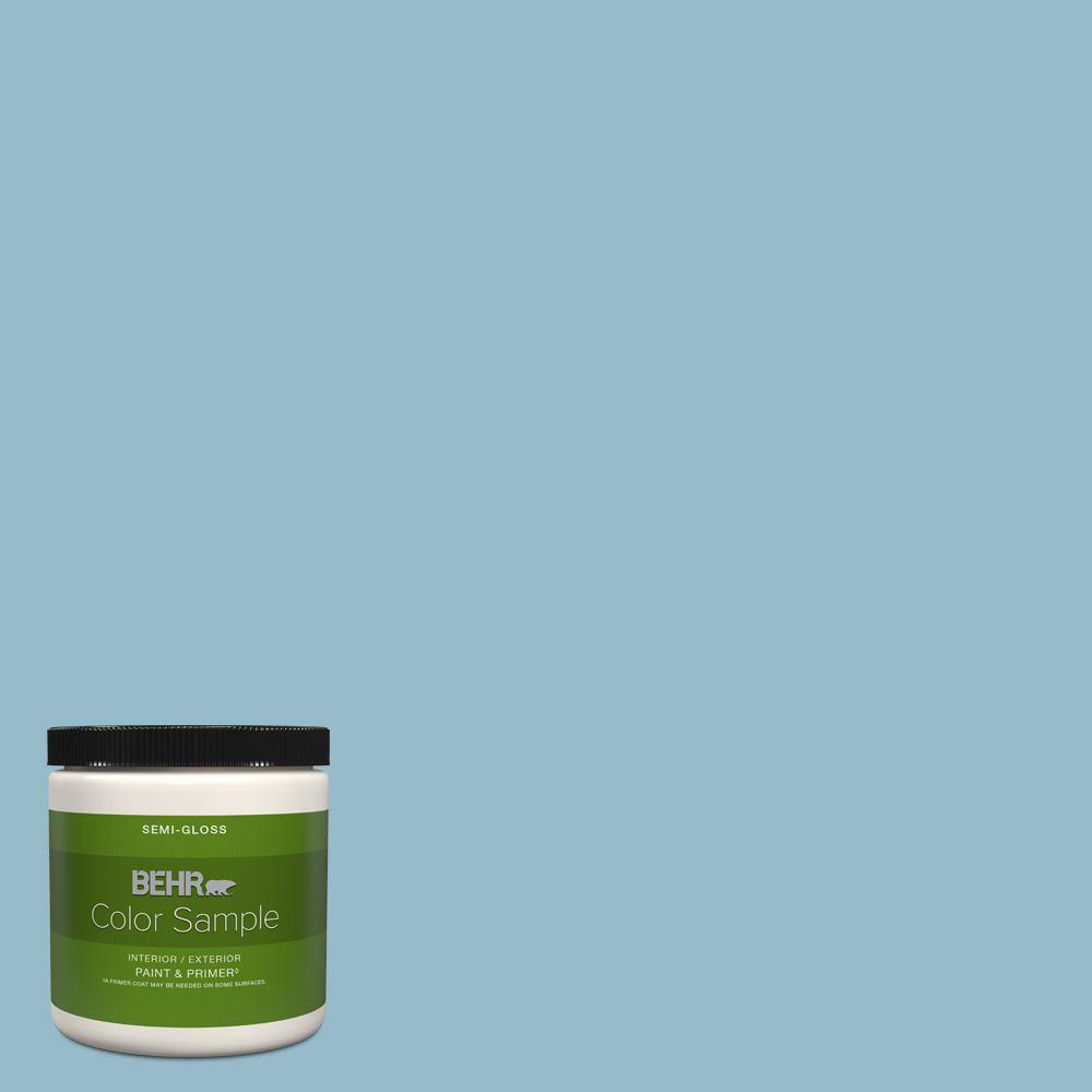 BEHR PREMIUM PLUS 8 oz. #S480-3 Sydney Harbour Semi-Gloss Interior ...