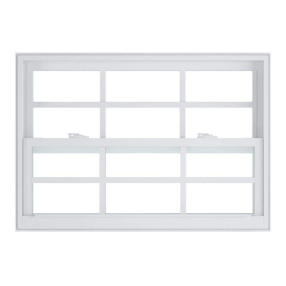 American Craftsman 36 in. x 25 in. 50 Series White Single Hung Low-E ...