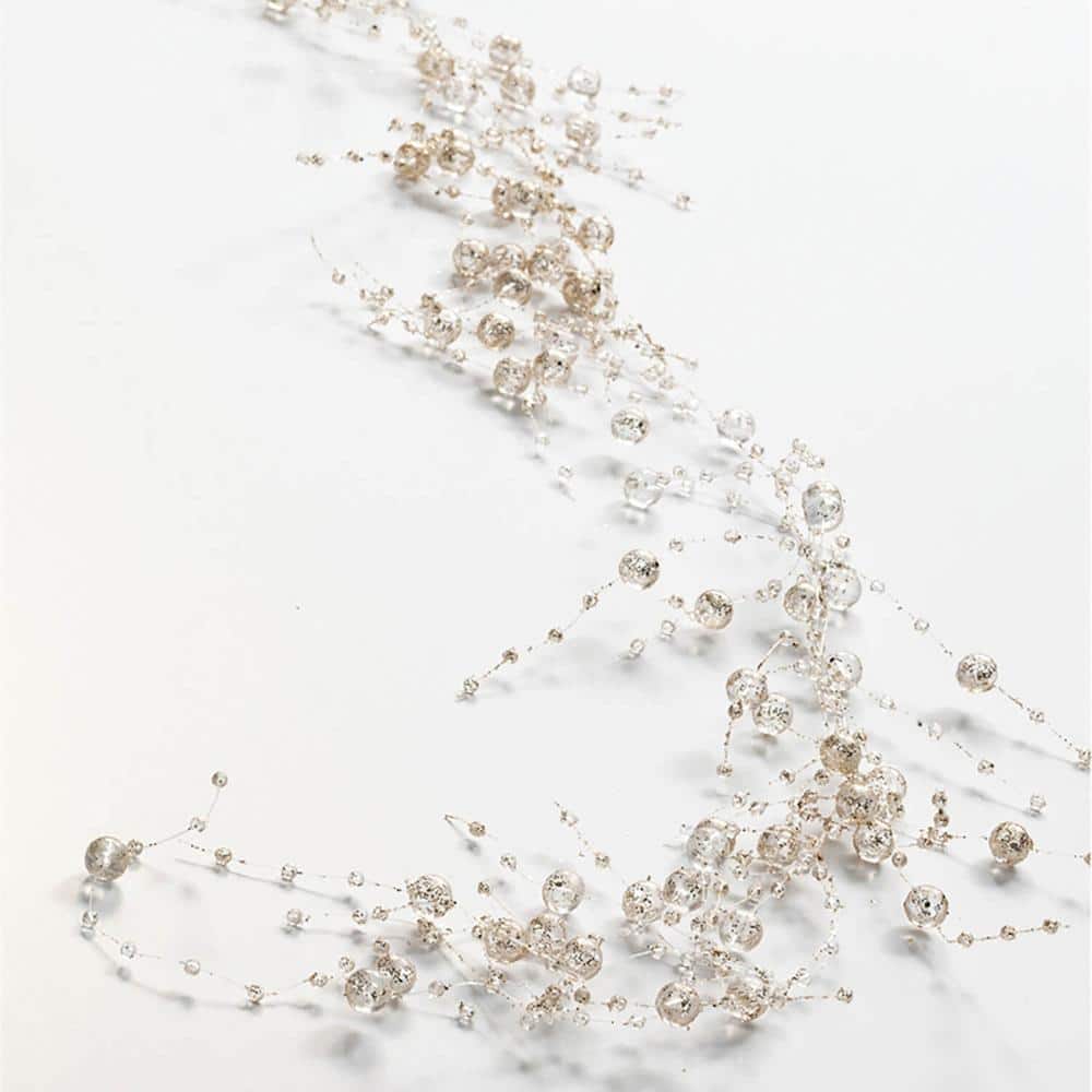 SULLIVANS 72 in. Decorative Gold Glittered Bead Unlit Artificial ...