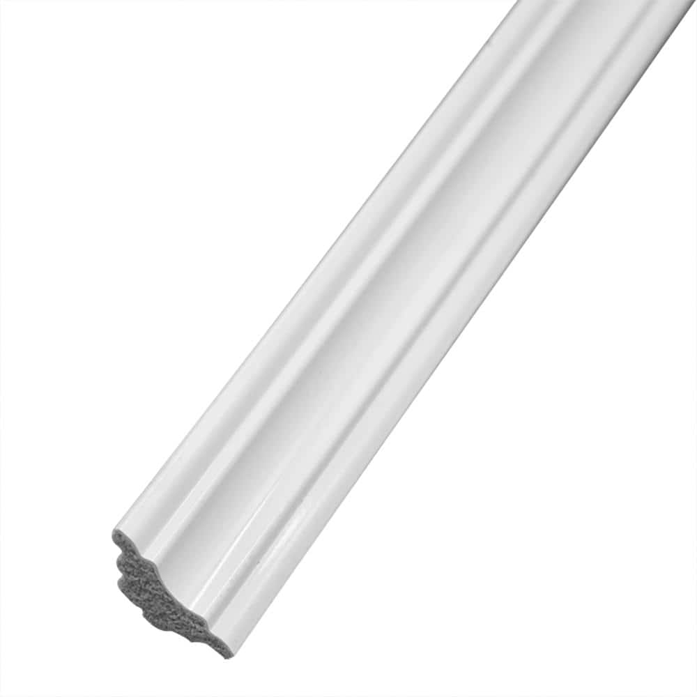 Wellco 1 in. x 59 in. PS Foam White Crown Moulding Trim. CMW1525PVCP2 ...