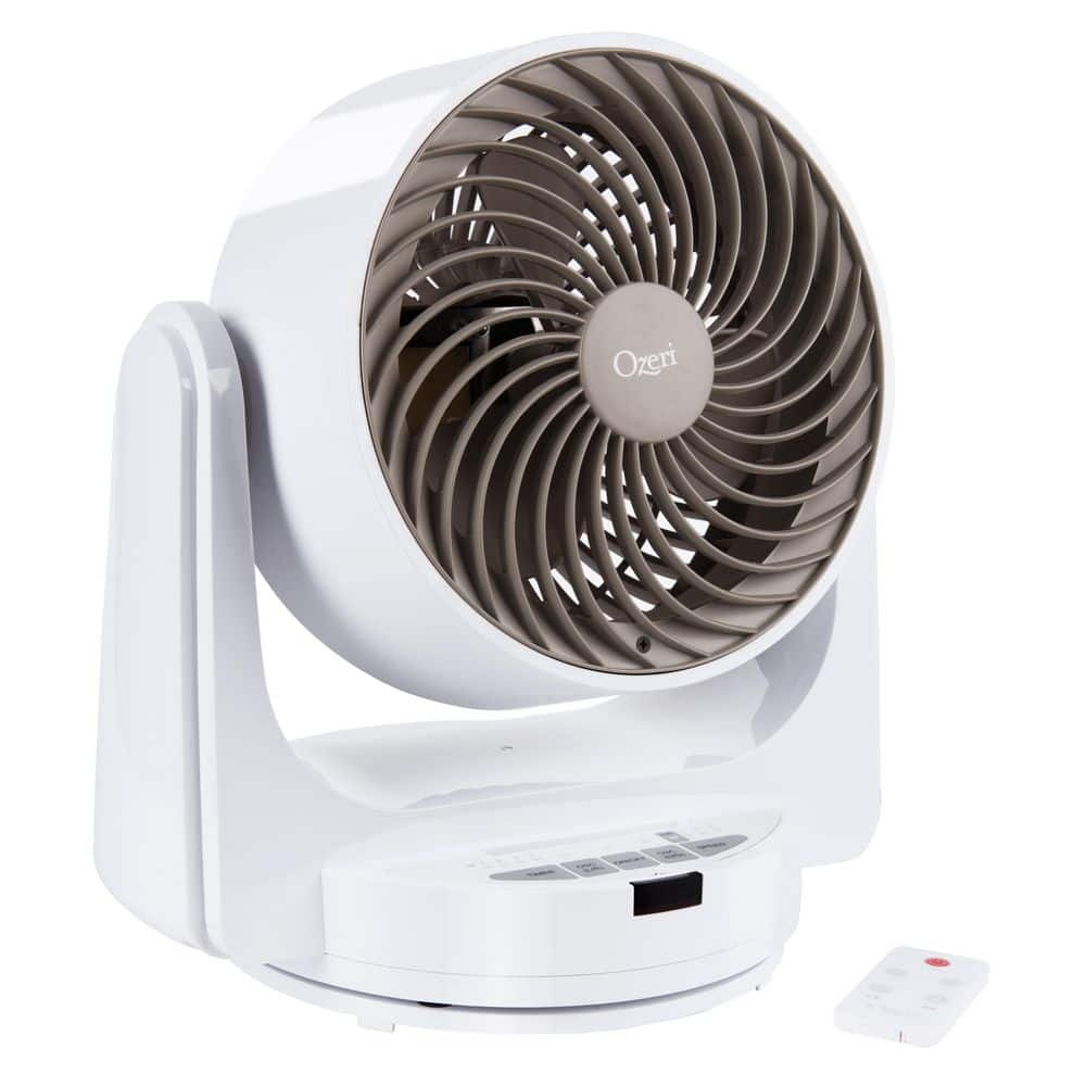 Ozeri OZF6-WT Brezza III Dual Oscillating 10 in. High Velocity Desk Fan ...