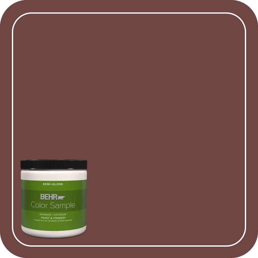 BEHR PREMIUM PLUS 8 oz. #S-G-710 Hawaiian Cinder Semi-Gloss Interior ...